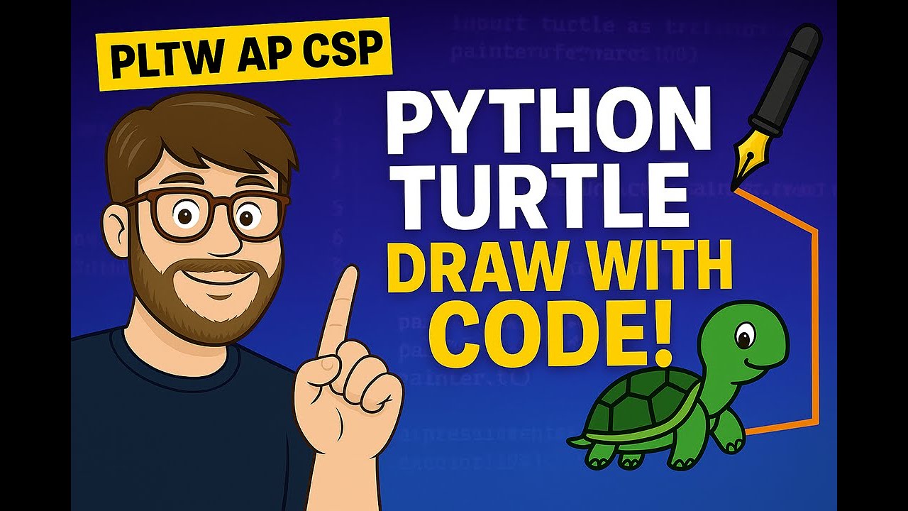 Learn Python with Turtle Graphics! (PLTW AP CSP Activity 1.1.1 – Turtle Module)