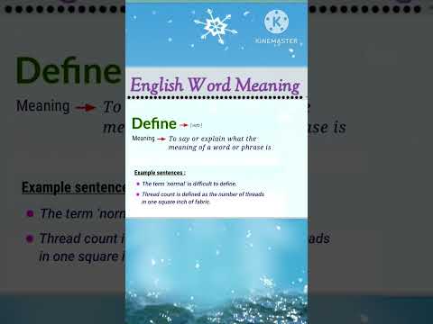 Define meaning in English Oxford #englishdictionary