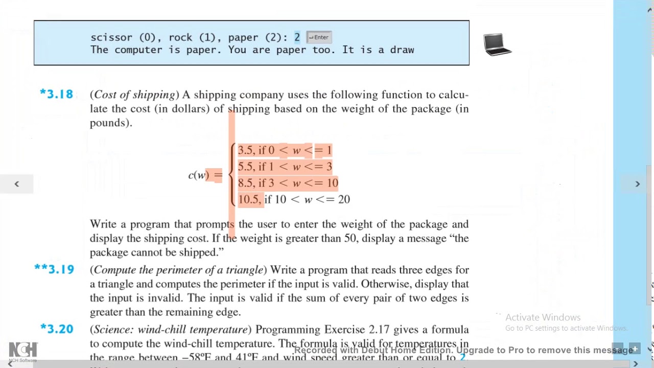 Introduction To Java Programming   Exercise 3 18a
