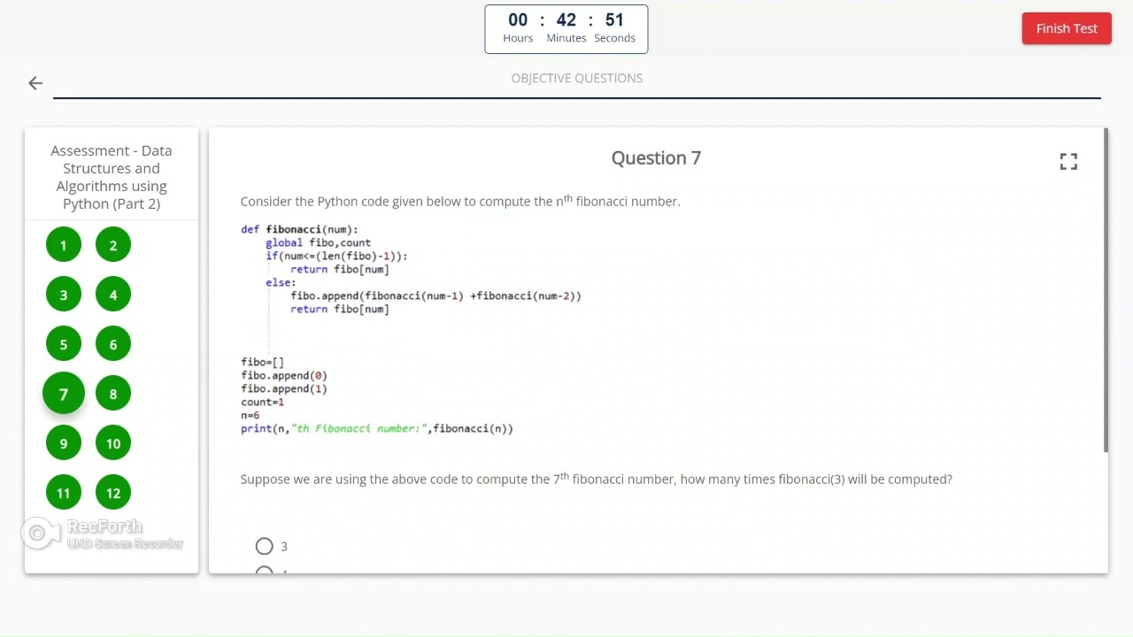 Data Structures and Algorithms using Python - Part 2 solution (Infosys Springboard)