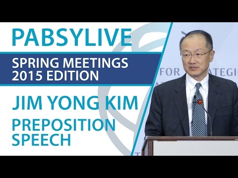 PabsyLive: Jim Yong Kim Sets the Tone for Upcoming Spring Meetings