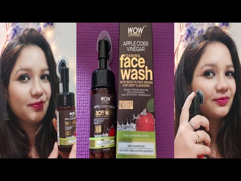 WOW APPLE CIDER VINEGAR FOAMING Face wash REVIEW+DEMO controls blackheads @GamyasChannel