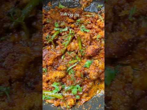Fish Egg fry / How to prepare Fish Egg Fry 🌿#shorts