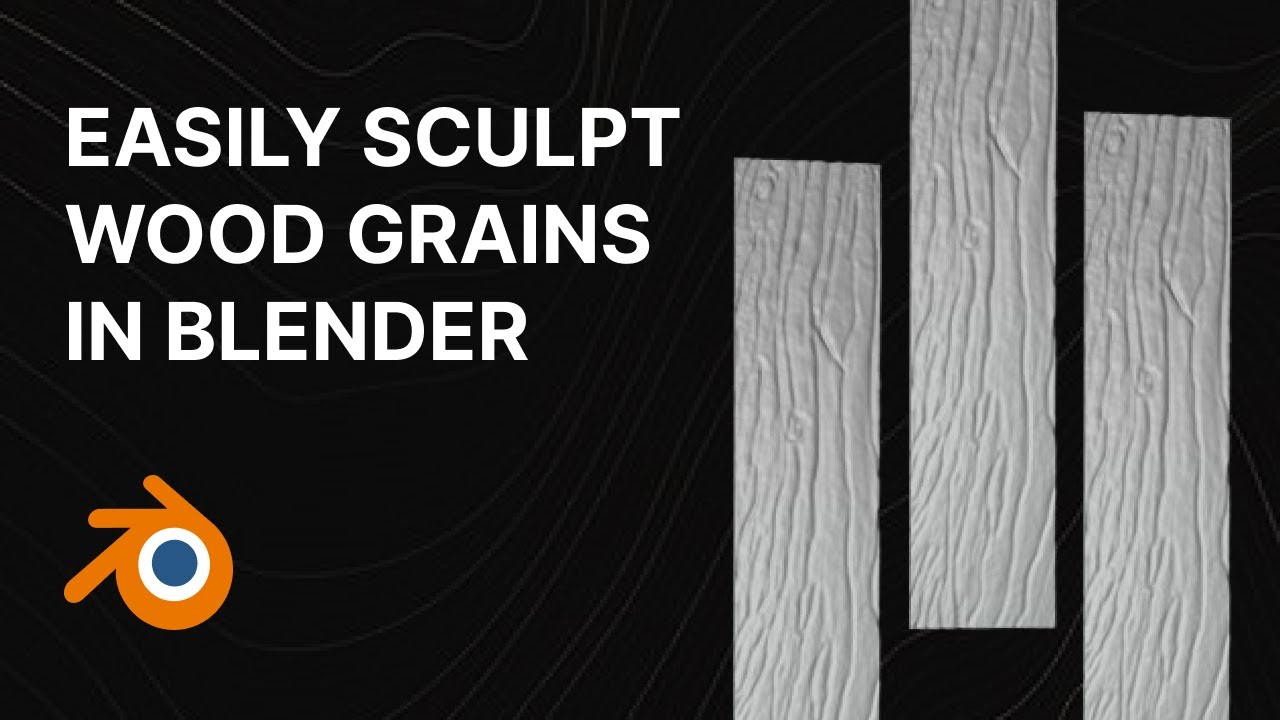 Easily sculpt wood grains in blender using textures #sculpting #wood #woodgrain #3d #blender
