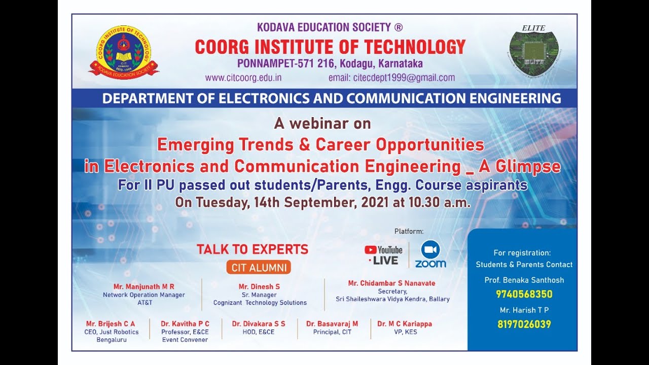 Emerging Trends and Career Opportunities in Electronics and Communications Engineering - A Glimpse