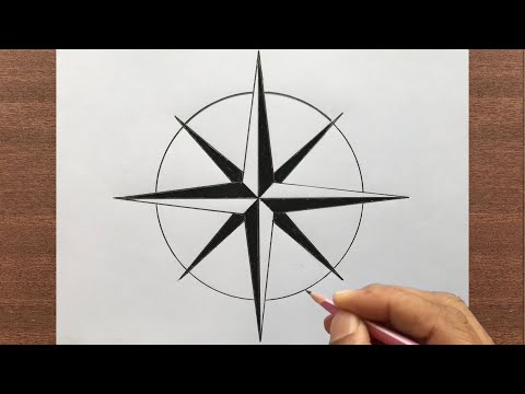 How to Draw a Compass Rose Step by Step