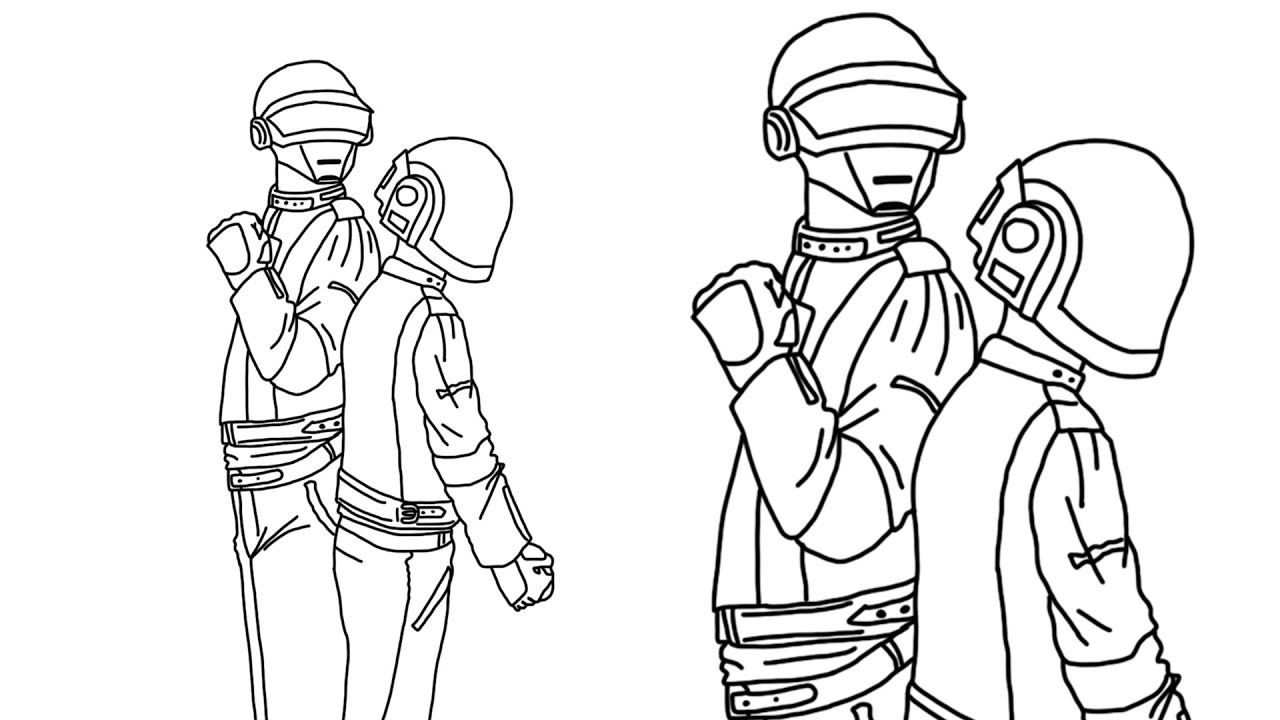 How to draw Daft Punk 2021 Step by Step