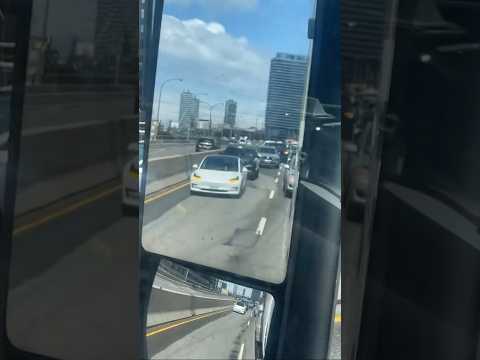Tesla Breakdown On Gardiner Expressway Toronto