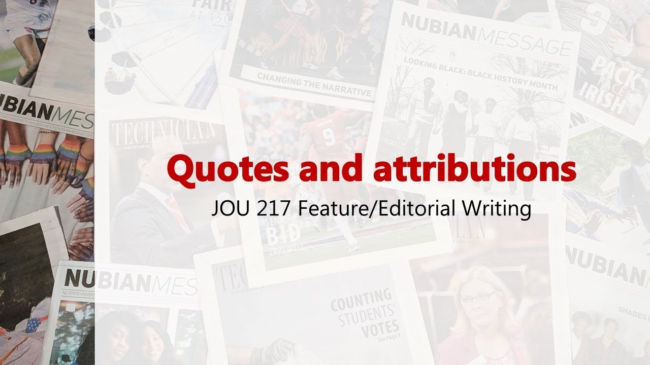 Quotes and Attribution