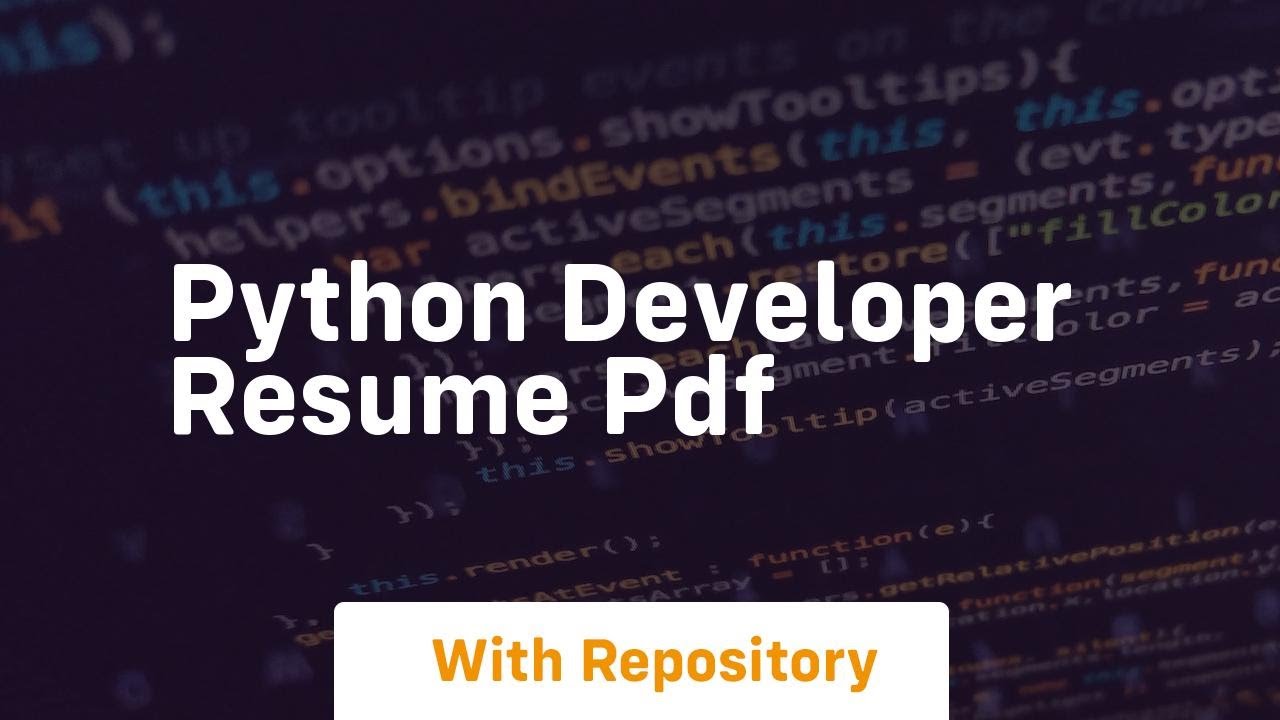 python developer resume pdf