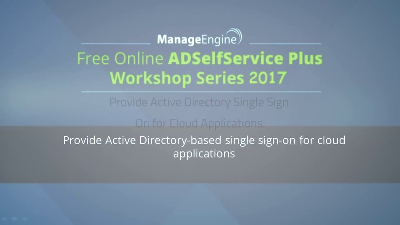 Provide Active Directory Single Sign On for Cloud Applications