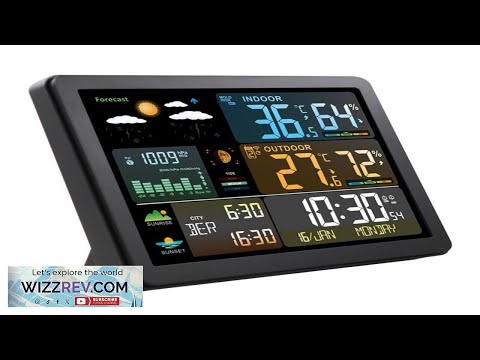 Electronic Weather Station Smart Color Screen Multi-function Alarm Clock Thermometer Review