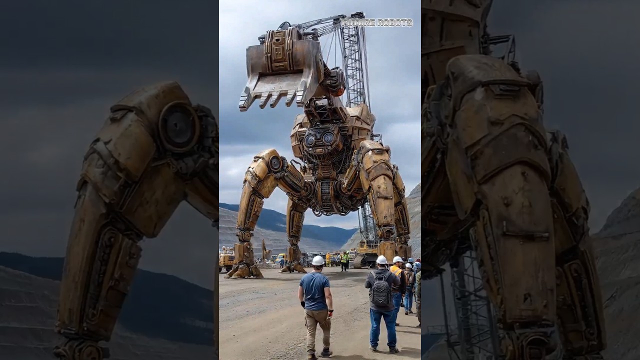 Future Robots : Colossal Spider Crane Mining Machine Transforms into a Giant Robot!