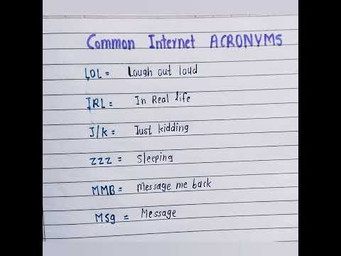 Common Internet ACRONYMS #acronyms #shortvideo #shorts #ytshort #ytviral