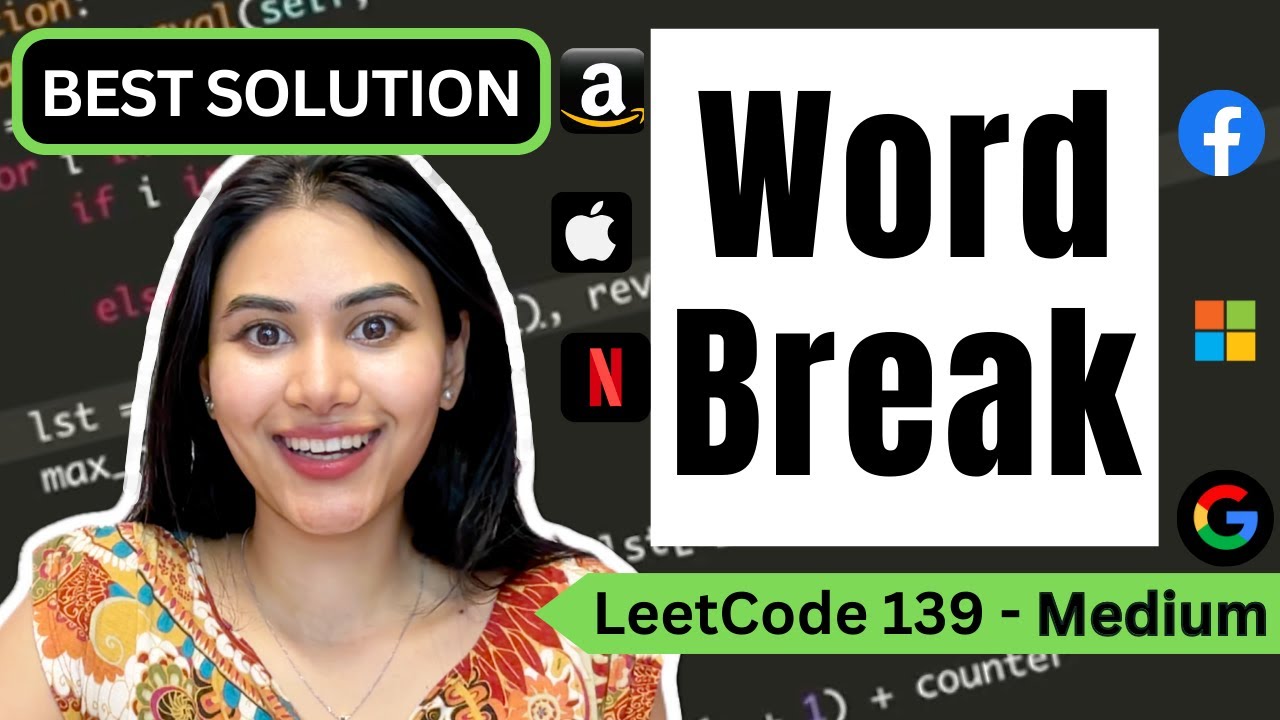 Word Break  - LeetCode 139 - Python  #leetcode #wordbreak #blind75 #dynamicprogramming