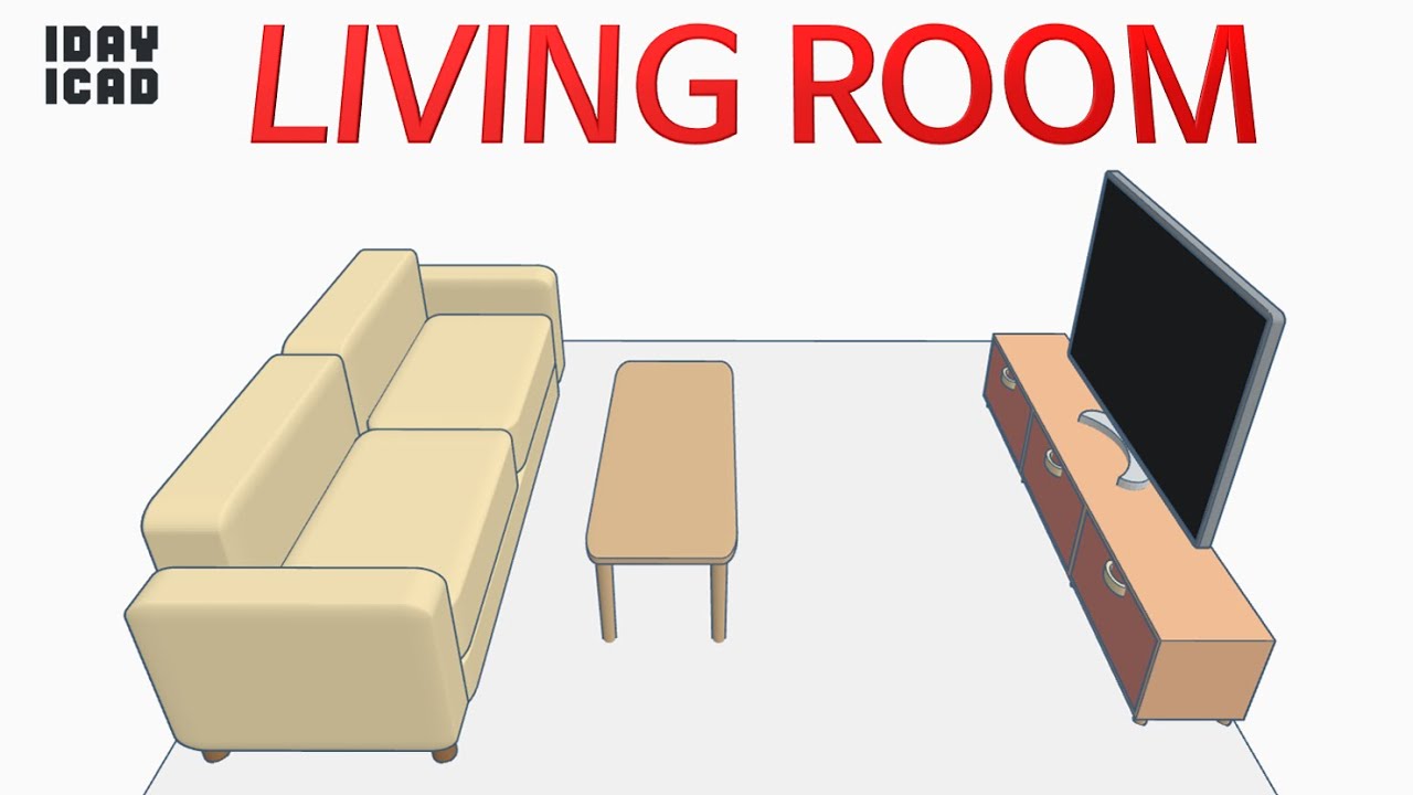 [1DAY_1CAD] LIVING ROOM (Tinkercad : Design / Project / Education)