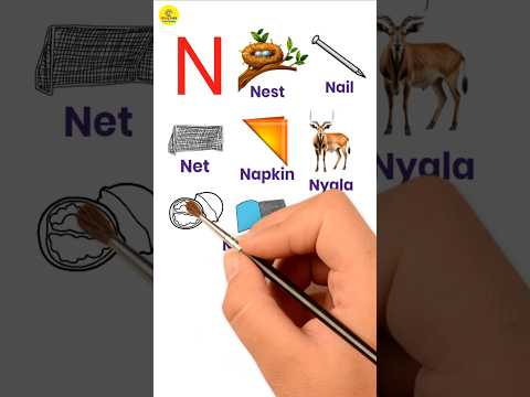 N alphabet words with pictures | alphabet words | Words start with N #alphabet #shorts #english