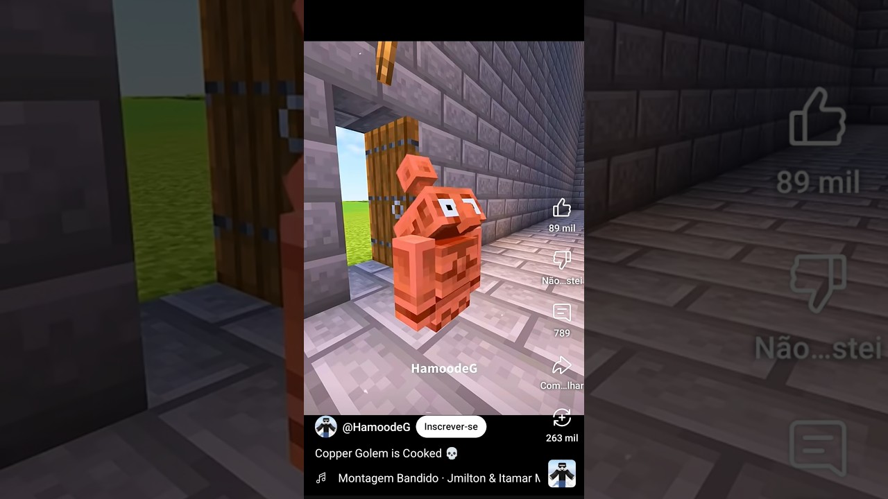 Golem de cobre no #minecraft