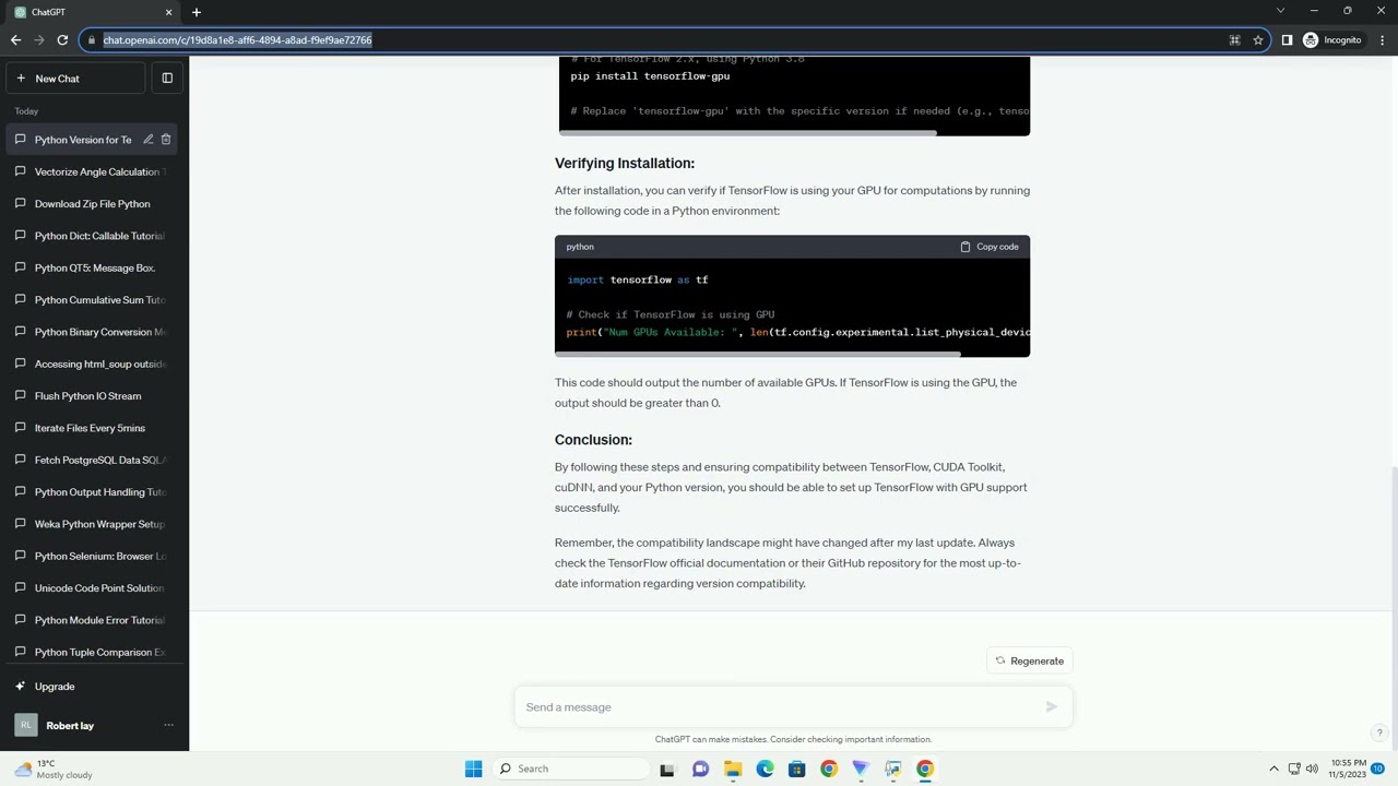 Which Python version should I download to run tensorflow GPU