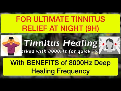 #1 Ultimate Tinnitus Relief at Night | 8000 Hz Deep Healing Sounds [9H Sleep series]