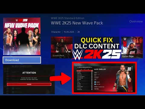 HOW TO ACTIVATE NEW WAVE DLC PACK on WWE 2K25 DEADMAN & BLOODLINE EDITIONS