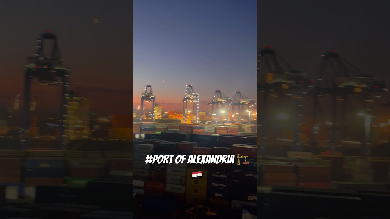 Port of Alexandria Egypt |Alexandria Port Container Terminal #merchantnavy #cargoship #shorts 🇪🇬