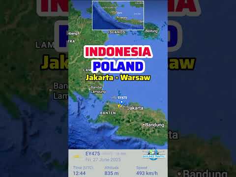 INDONESIA TO POLAND Flight Route | Etihad Airways Journey | June 28, 2025