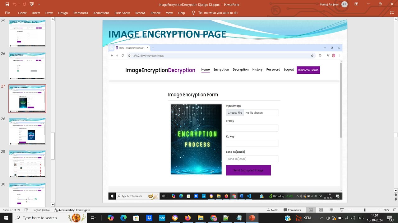 PPT - Image Encryption Decryption System Project PPT Python Django