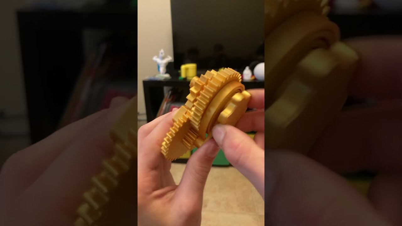 3-D printed wind up clockwork fidget toy #3dprinting