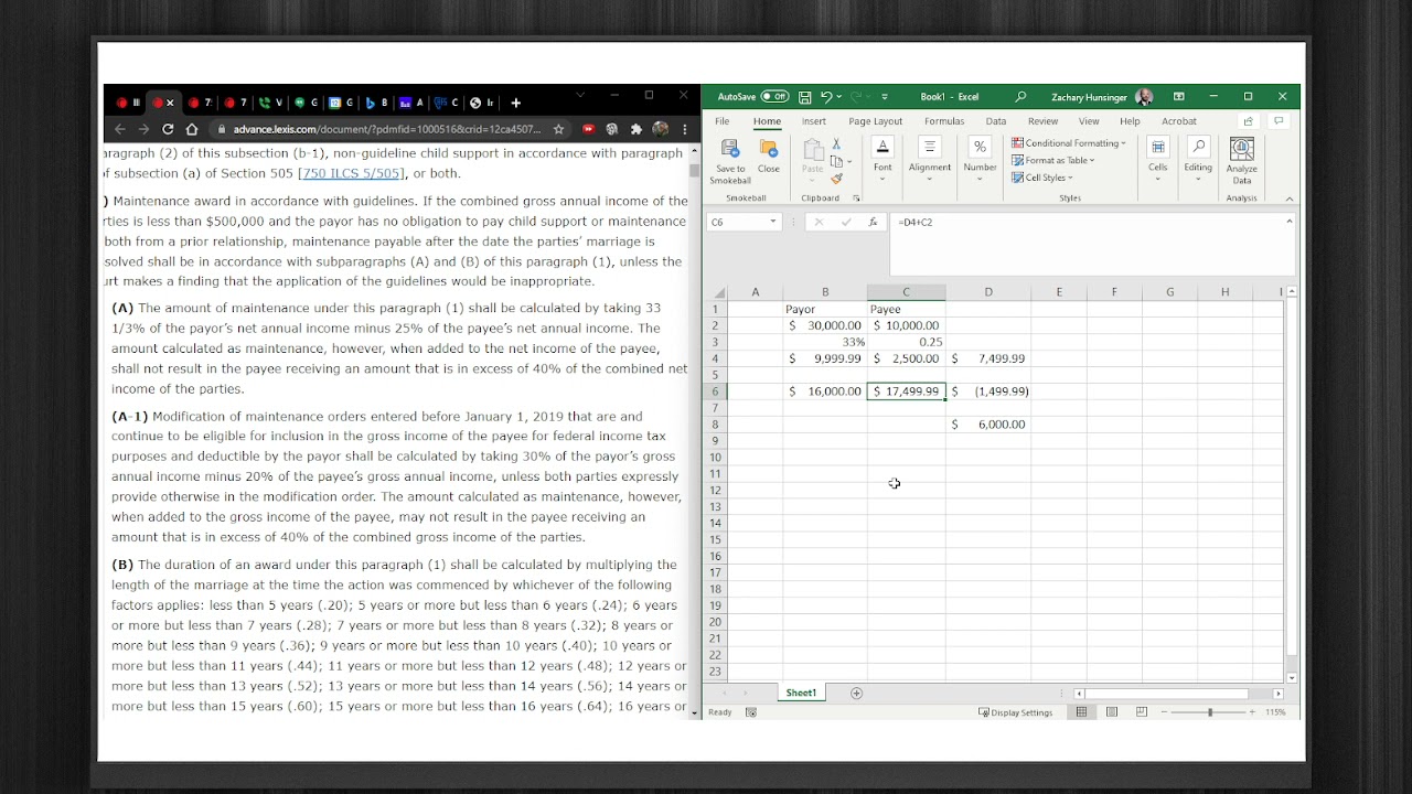 How is the amount of maintenance determined