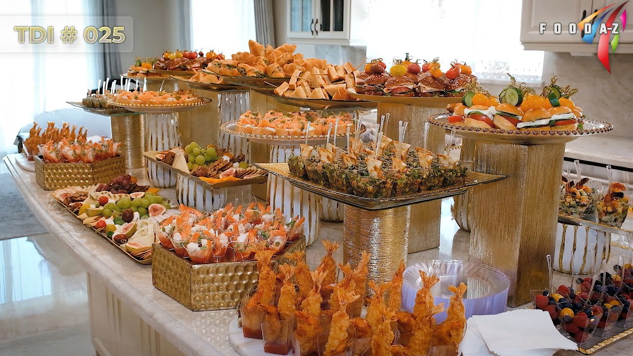 🥂  Buffet Table Decorating Ideas # 025 | Appetizer table for parties from a variety of finger foods