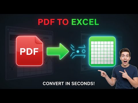 Fastest Way to Convert PDF Files to Excel (XSLX) | One Click Method