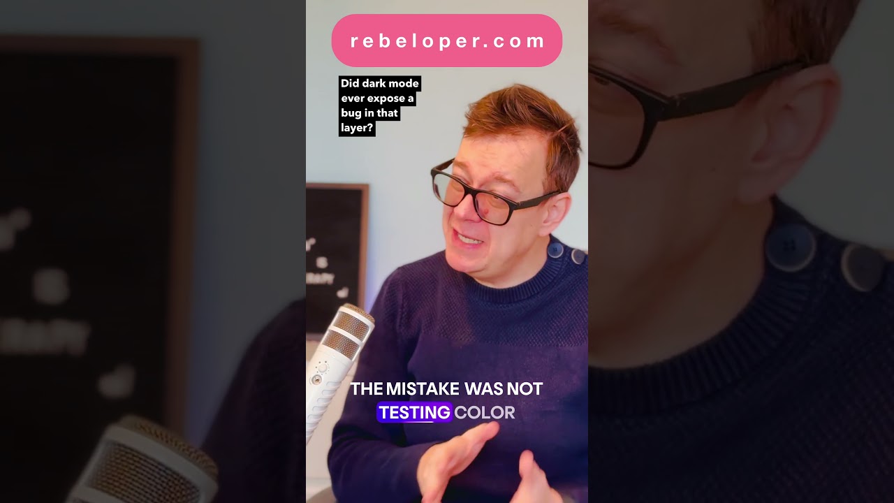 Did dark mode ever expose a bug in that layer?