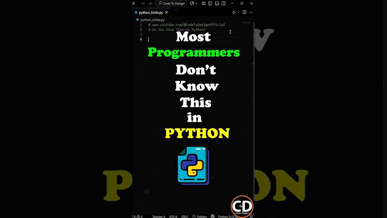 Most Programmers Don't Know This In Python. #python #programming #coding