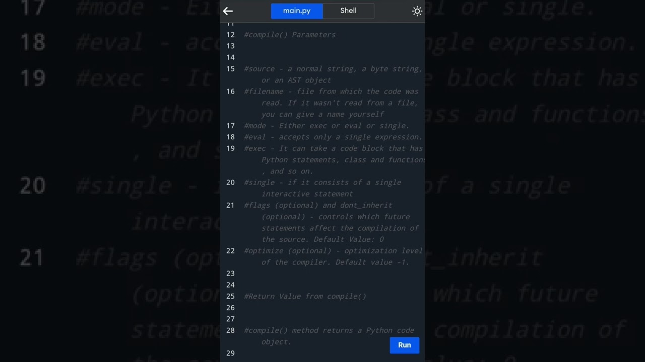 #python 134.Python compile() | How compile() works? |#shorts #coding