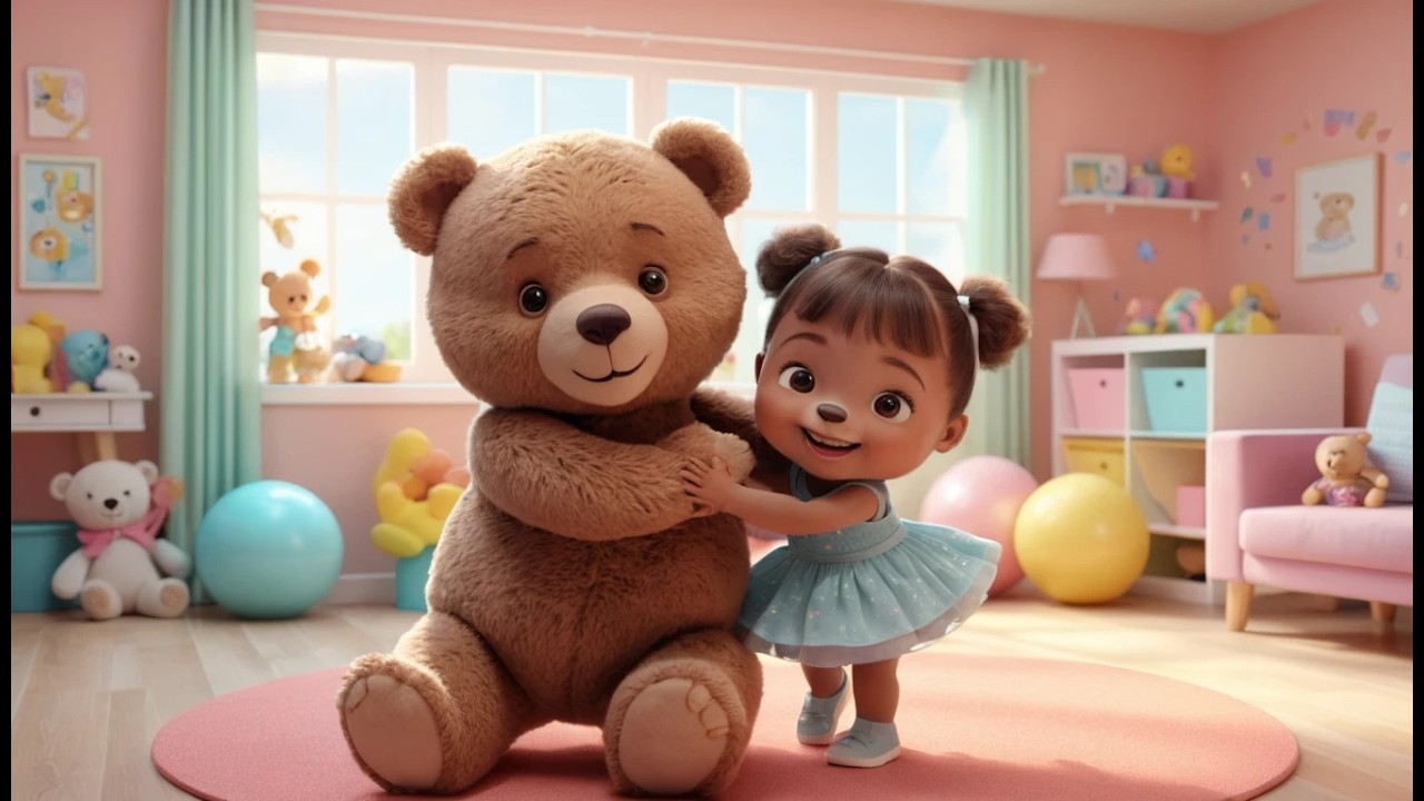 Teddy Bear Hug Song | Cute Kids Dance for Toddlers | Nursery Rhymes & Fun Cuddly Dance