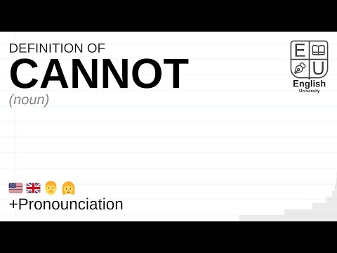 CANNOT meaning, definition & pronunciation | What is CANNOT? | How to say CANNOT