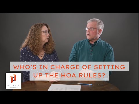 Who’s in Charge of Setting Up the HOA Rules?
