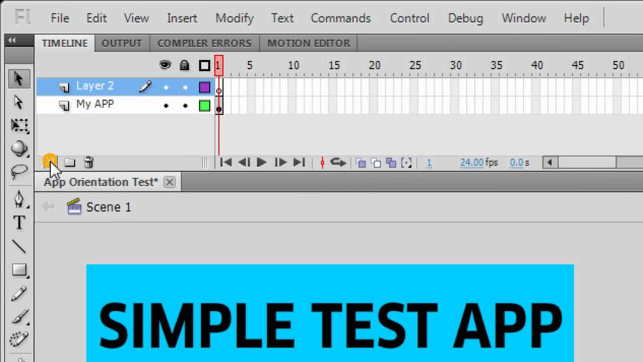 Flash CS5.5 Tutorial Android App Orientation Change Size Actionscript 3.0