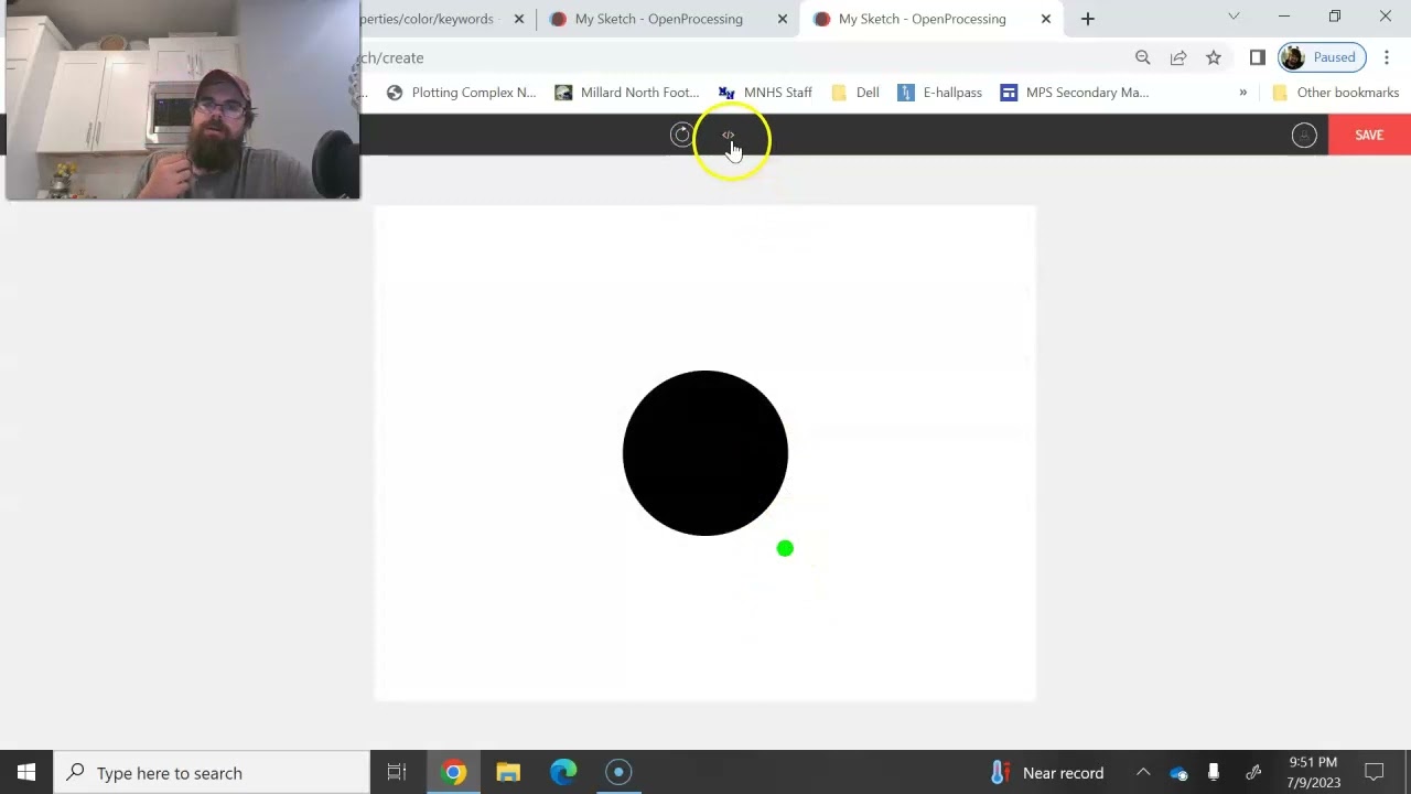 OpenProcessing Tutorial -- How to Make Circles Rotate Around Each Other (part 1)