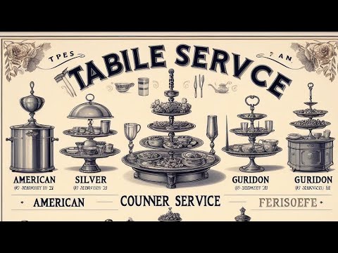 Types of Table Service II American, Silver, Gueridon ,English, Russian, French Service.