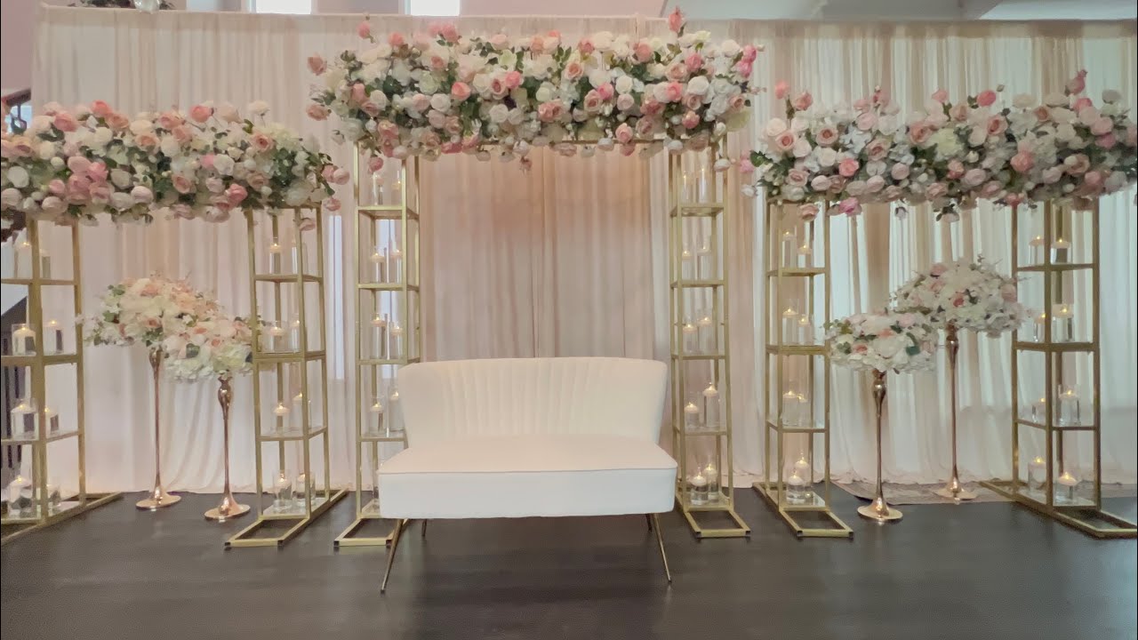 DIY - Square Pillar Wedding Arch Decor