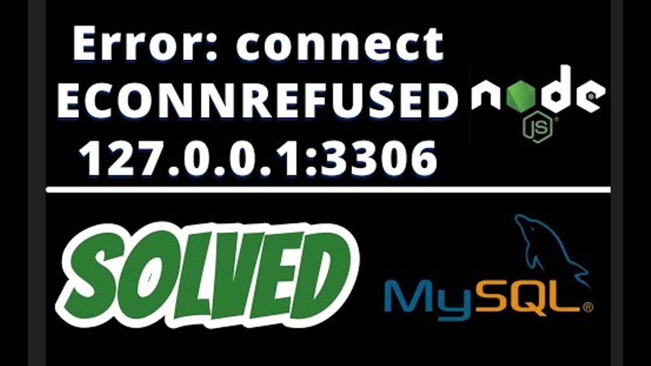 Error code: 'ECONNREFUSED',  errno: -4078 |SOLVED Nodejs MySQL CRUD