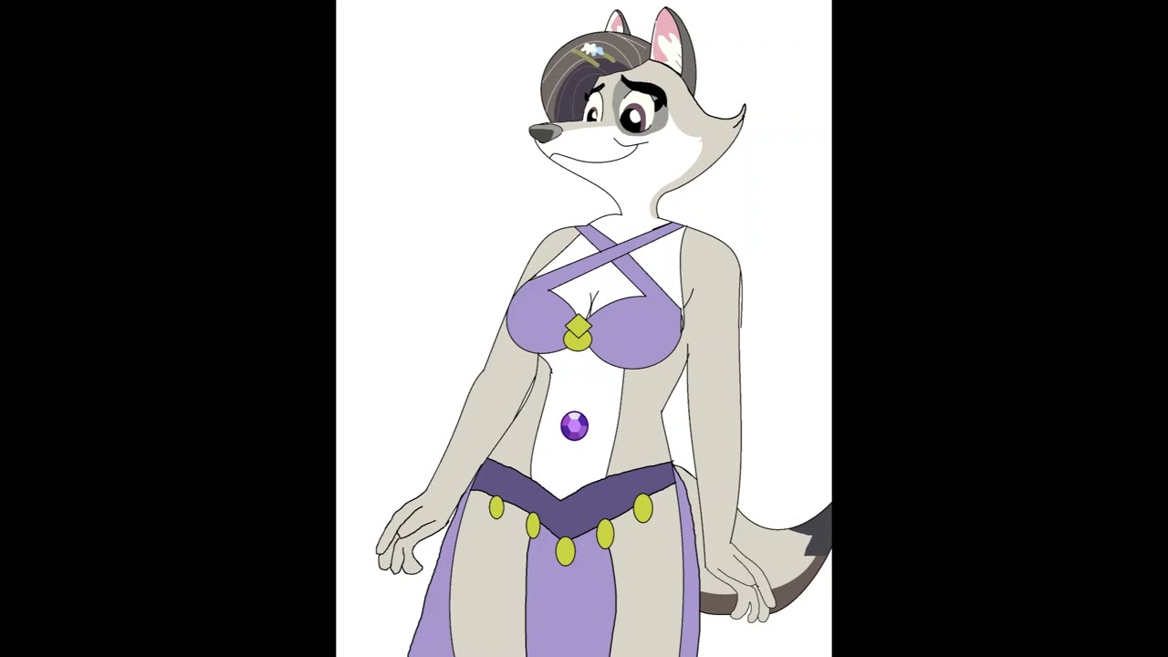 Violet the Wolf as Belly Dancer with Belly Button Gem