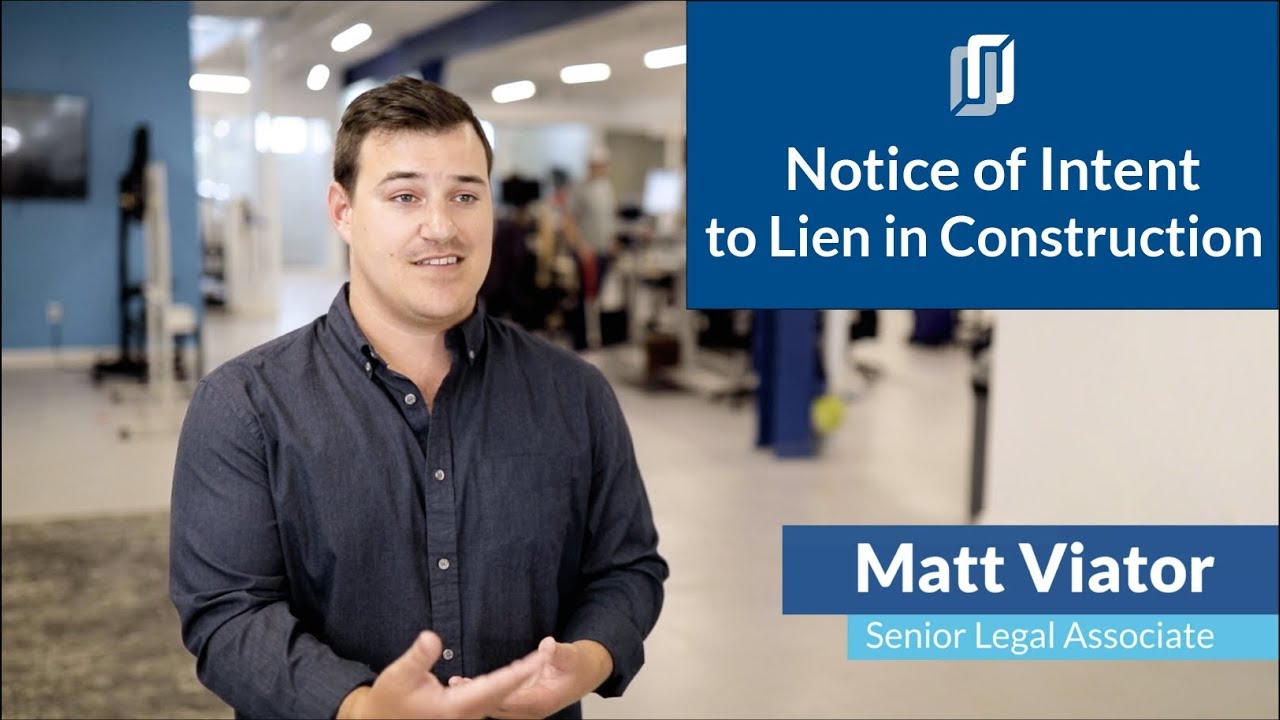 What is a Notice of Intent to Lien? [Interview with Construction Lawyer]