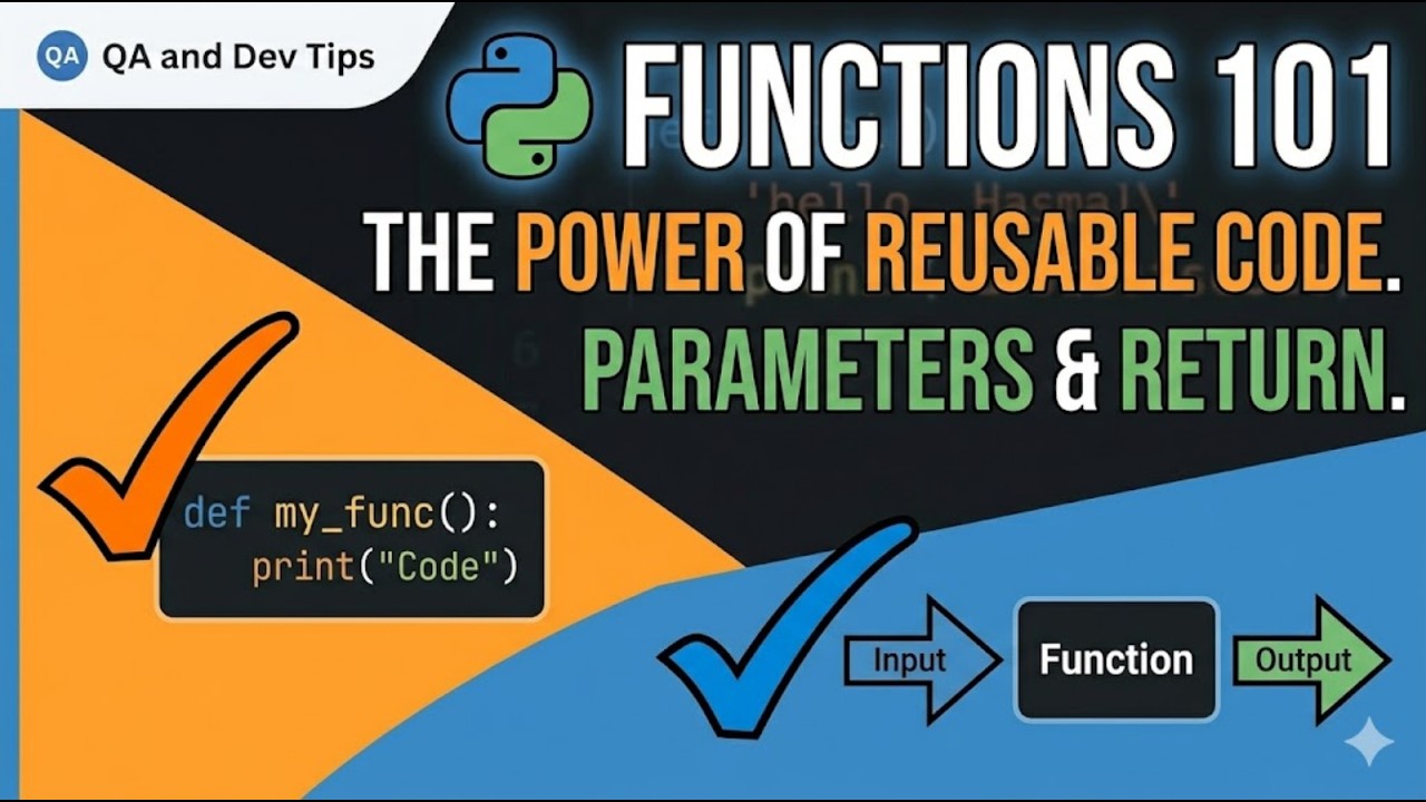 Python Functions Explained 🔥 Parameters & Return Values (Beginner Tutorial)
