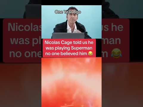 Turns out Nicolas Cage teased his cameo as Superman a year before The Flash