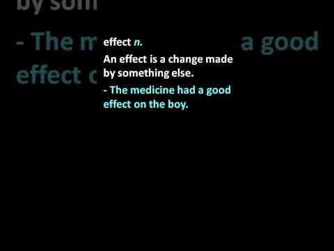 effect ,meaning, definition, pronunciation & example