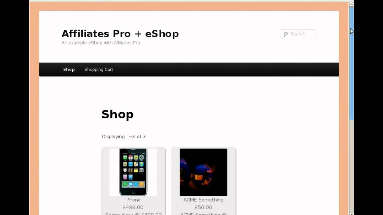 Affiliates Pro eShop Integration - Affiliate Marketing for eShop