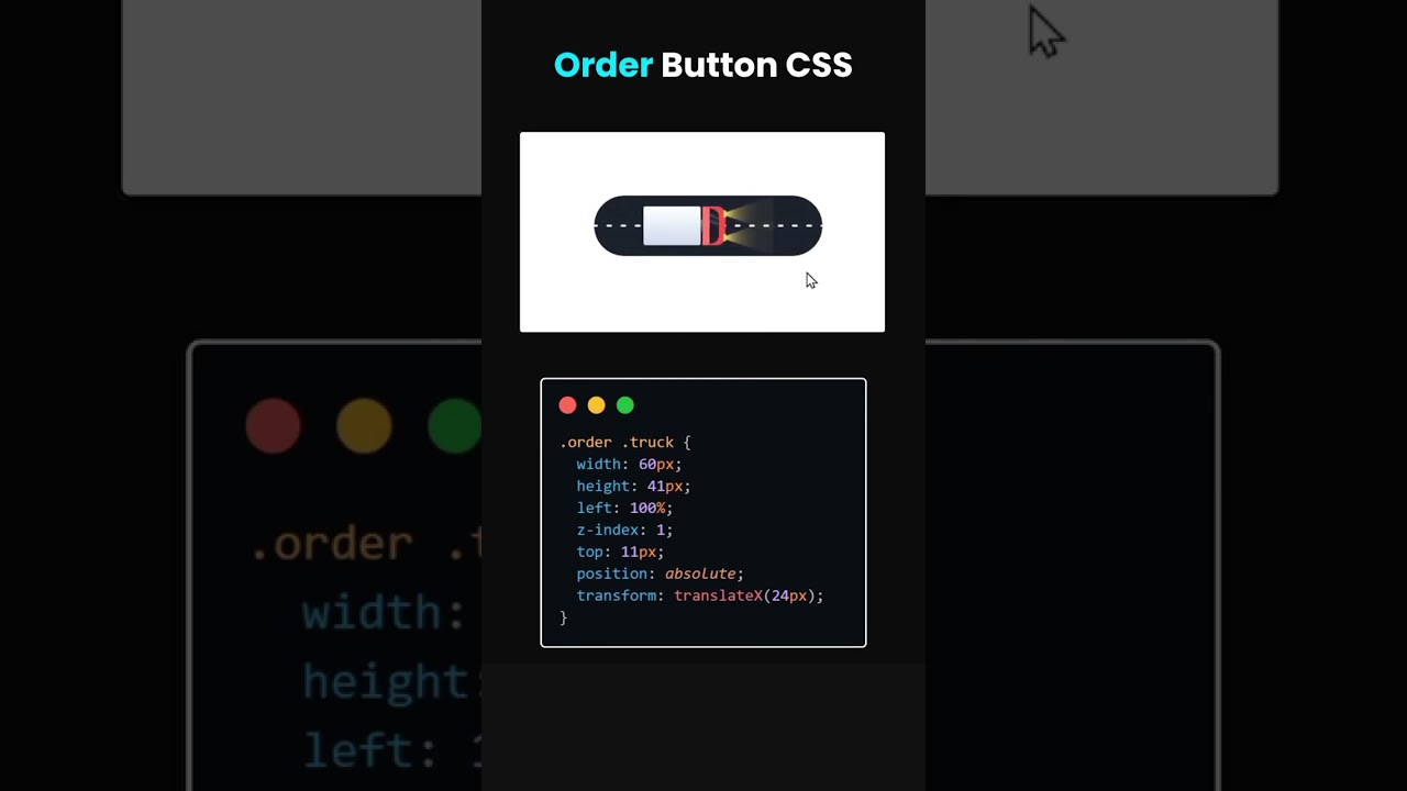 This satisfying order button animation is pure CSS! 🚚 #css #uidesign #webdev #animation